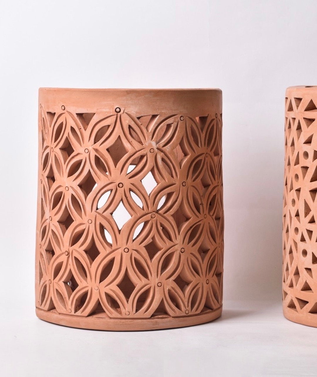 Terracotta Wall Sconce, Terracotta, Handmade Clay Sconce, Rustic Wall ...