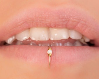 14k Gold Lip Ring Cuff - Etsy