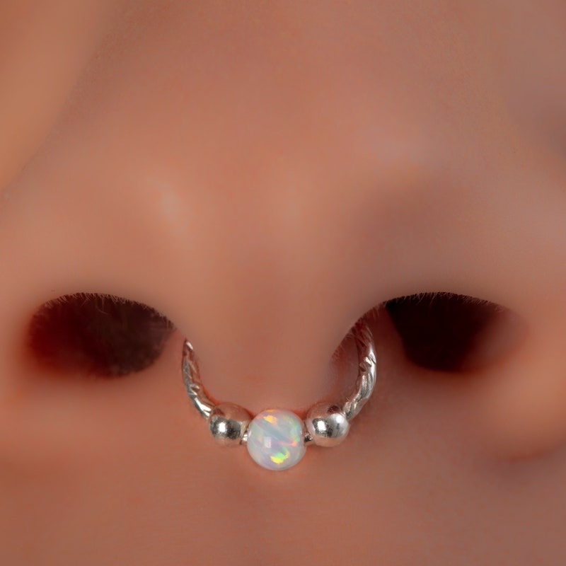 Opal Septum Ring - Etsy