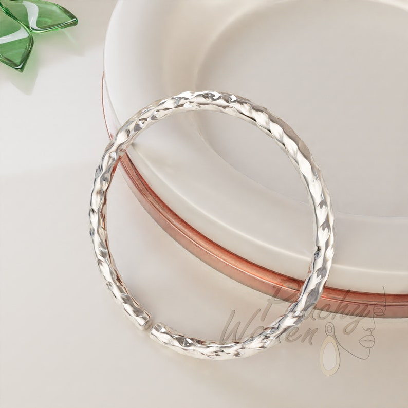 Hammered Silver Septum Piercing Ring 20G Dainty Septum Nose Hoop - Etsy