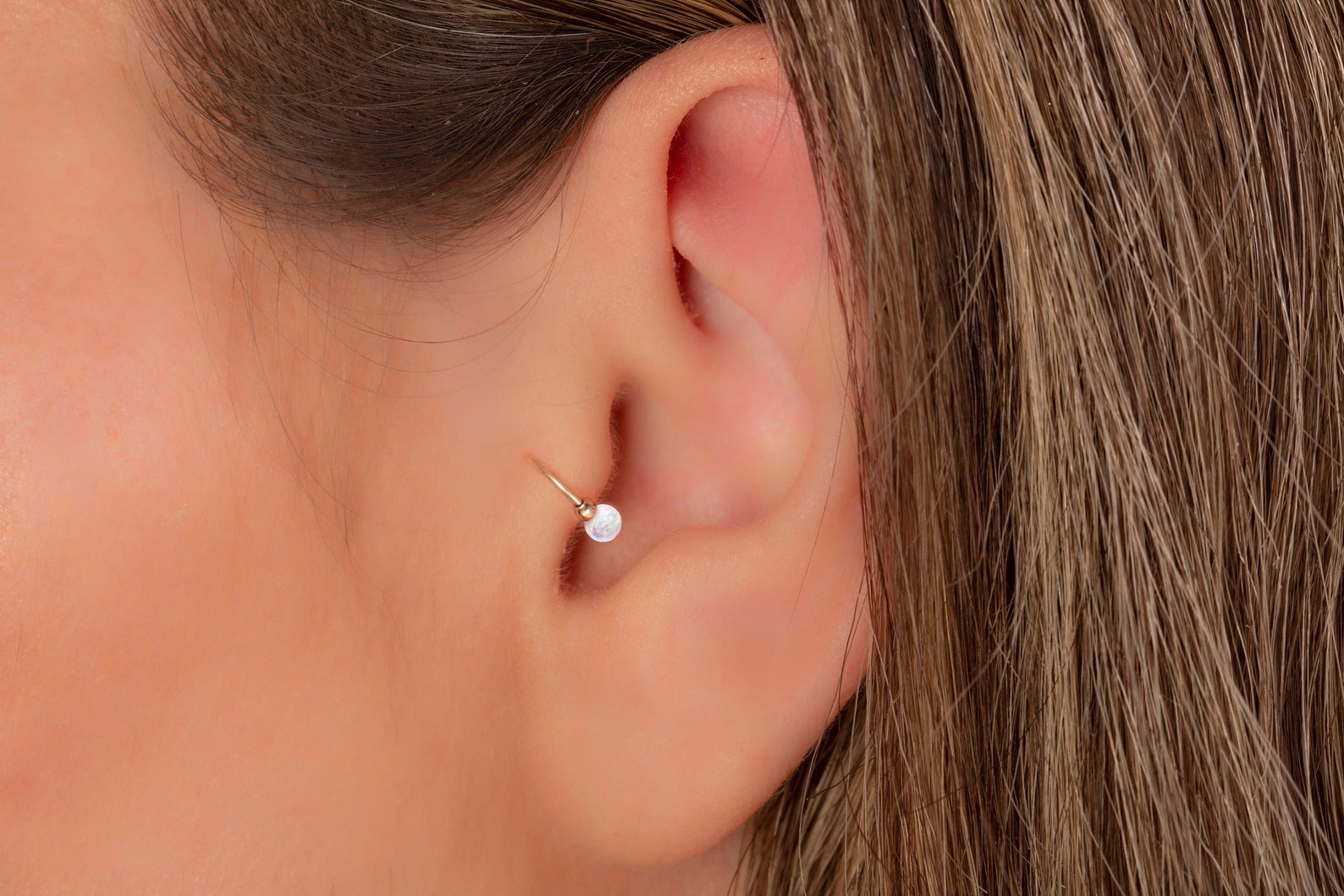 Small 14k Gold Filled Tragus Piercing Ring 20 Gauge Tragus Hoop With ...