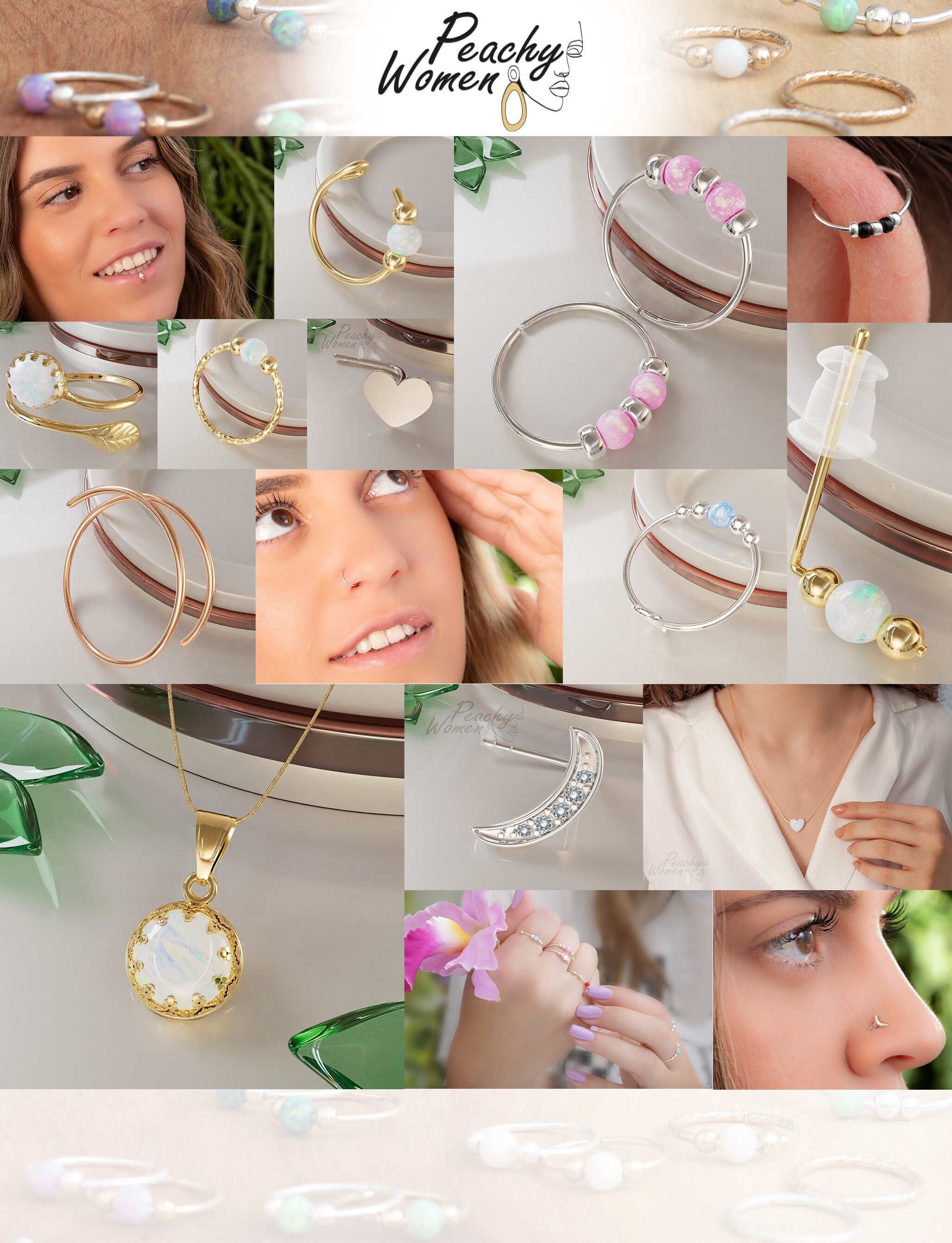 Hammered Silver Septum Piercing Ring 20G Dainty Septum Nose Hoop - Etsy