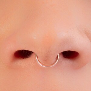20G Rose Gold Septum Ring Hoop for Women - 14k Rose Gold Filled Septum ...