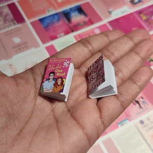 Pink Cover Set of 20 Miniature Book Covers 1:12 Scale Downloadable ...