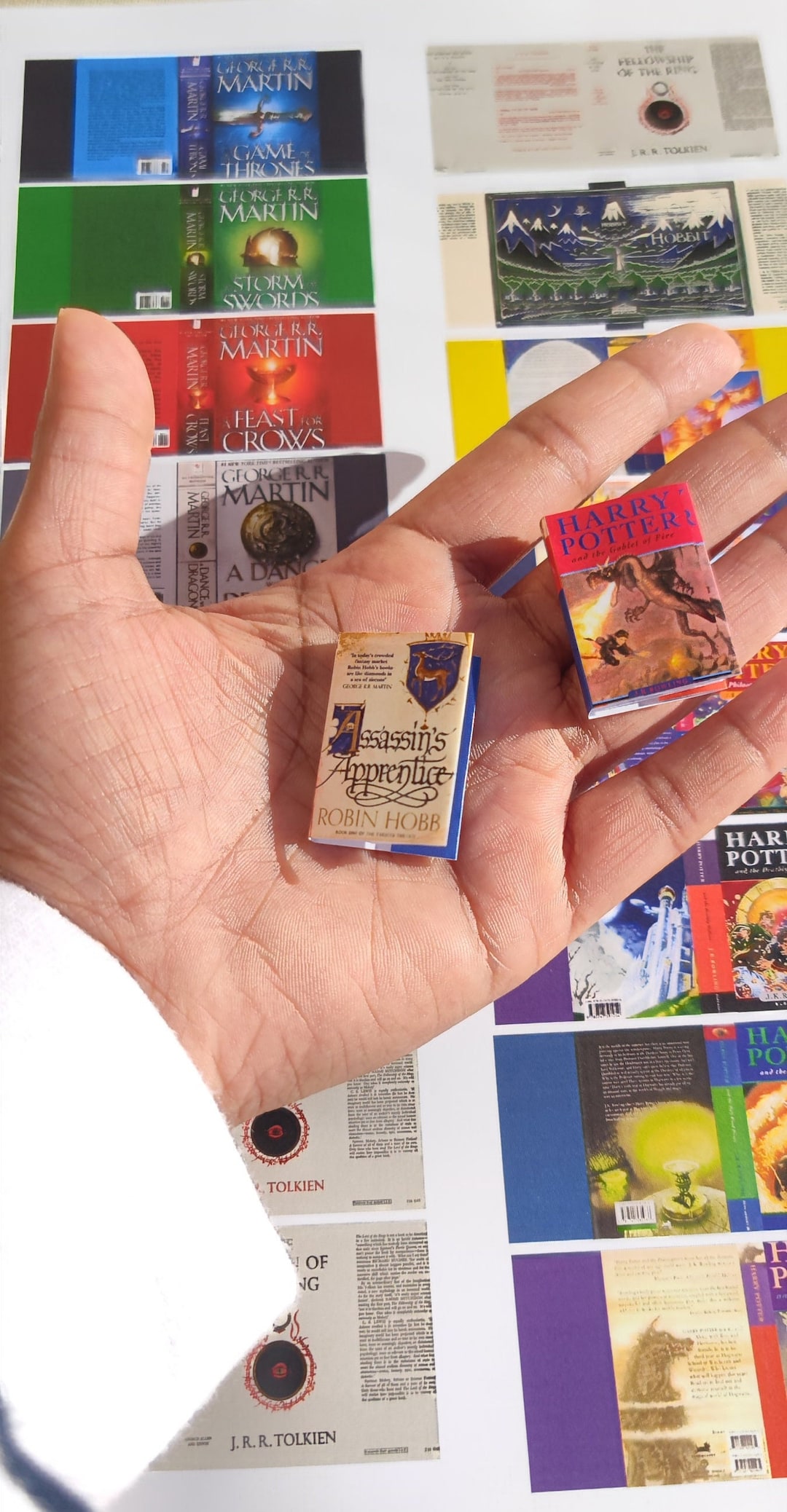 Fantasy Set of 32 Miniature Book Covers 1:12 Scale Downloadable ...