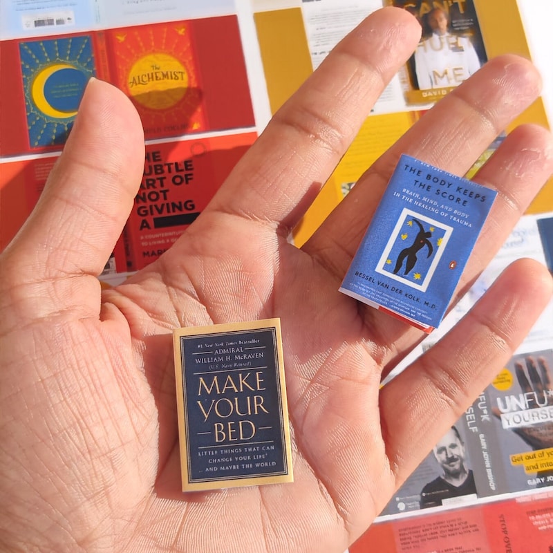 Mini Book Cover Template - Etsy