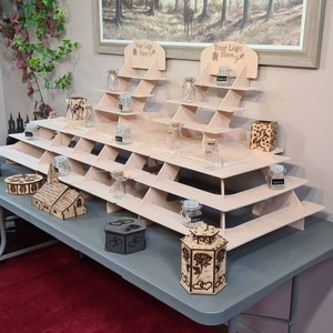 Portable Craft Display Stand, Shop POS Countertop Display, Wood ...