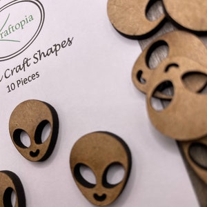 Alien Head Mdf Craft Shapes - Pk of 10 / Earring Blanks / Jewellery ...