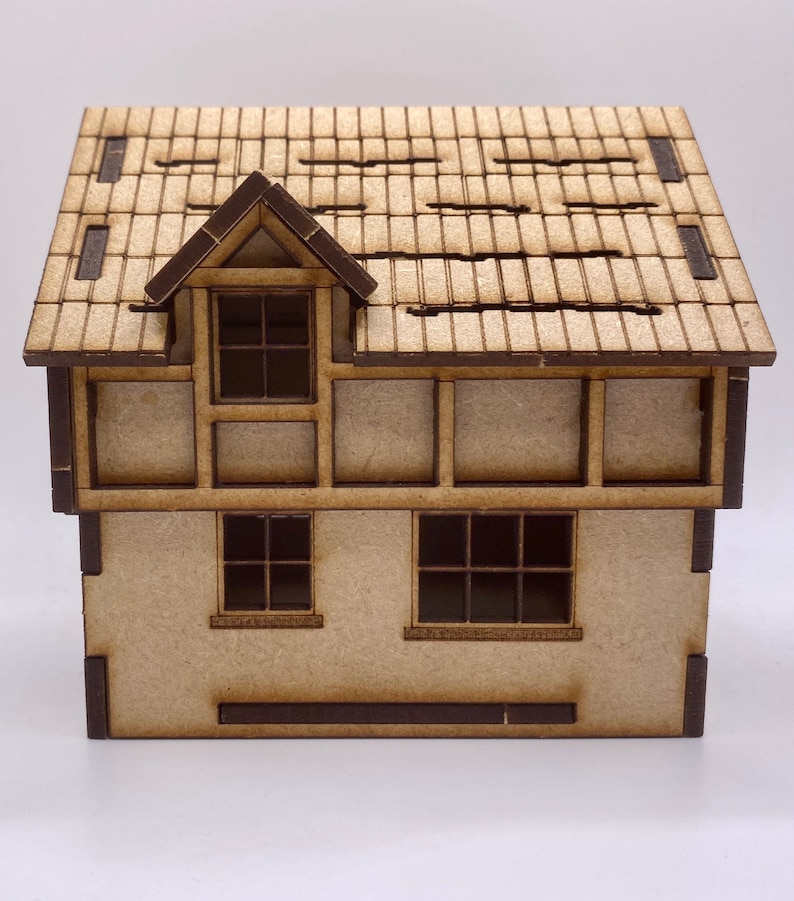Tudor House 1.5 Storey With Dormer MDF Craft Kit - Etsy