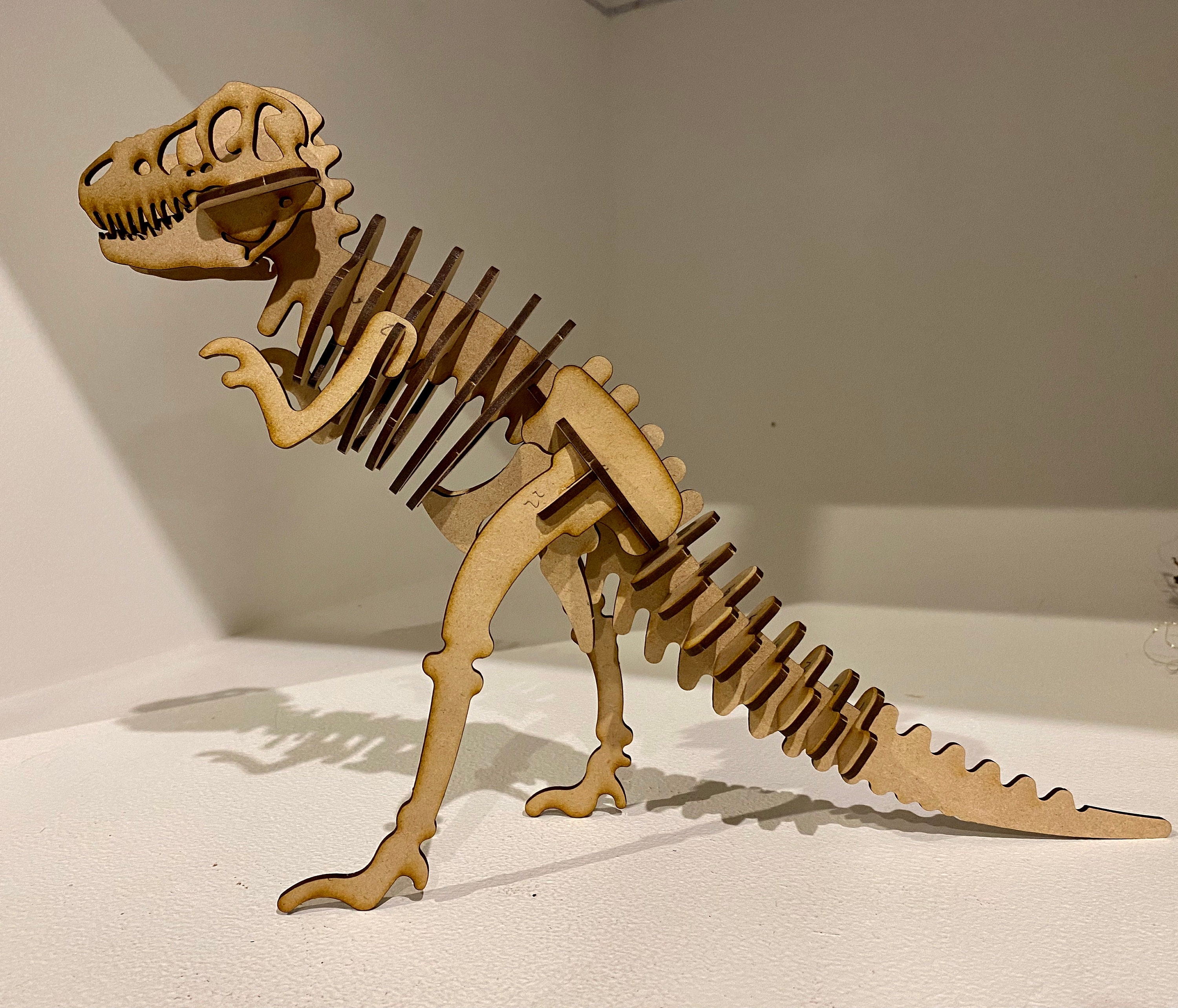 T-rex Dinosaur 3D Wooden Jigsaw MDF Craft Puzzle Kit - Etsy