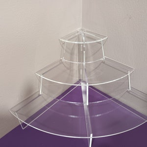 3 Tier Clear Circular Corner Display Stands for Craft Fairs/market ...