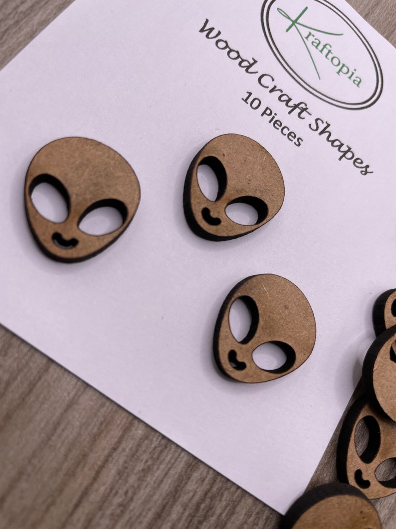 Alien Head Mdf Craft Shapes Pk of 10 / Earring Blanks / - Etsy
