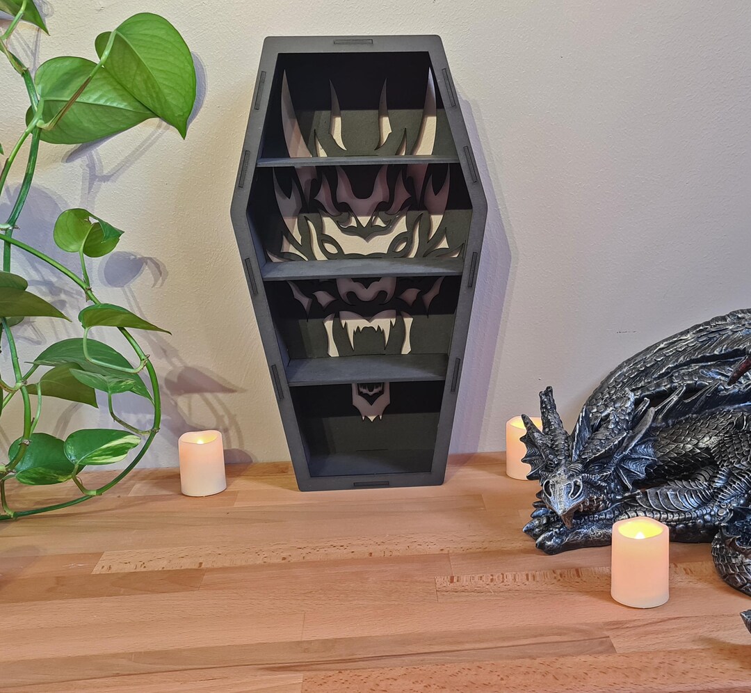 Dragon Shelf, Dragon Gift Idea, Dragon Decor, Dragon Shelving, Coffin ...
