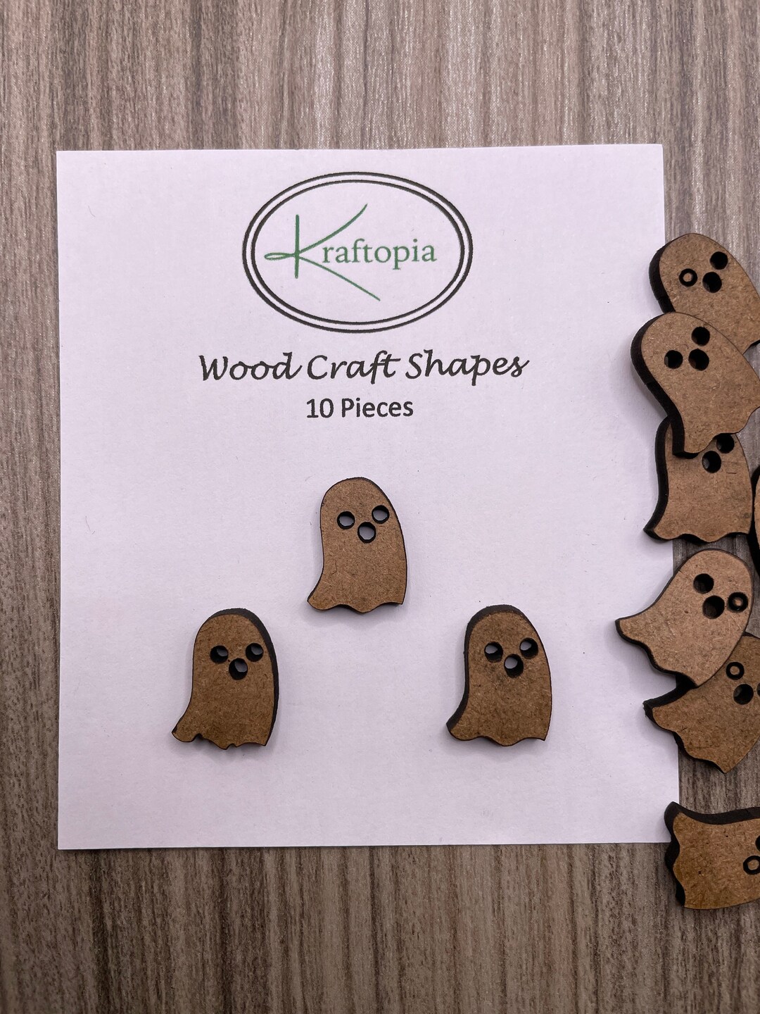 Ghost MDF Craft Shapes - Pk of 10 / Wooden Craft Decorations / MDF ...