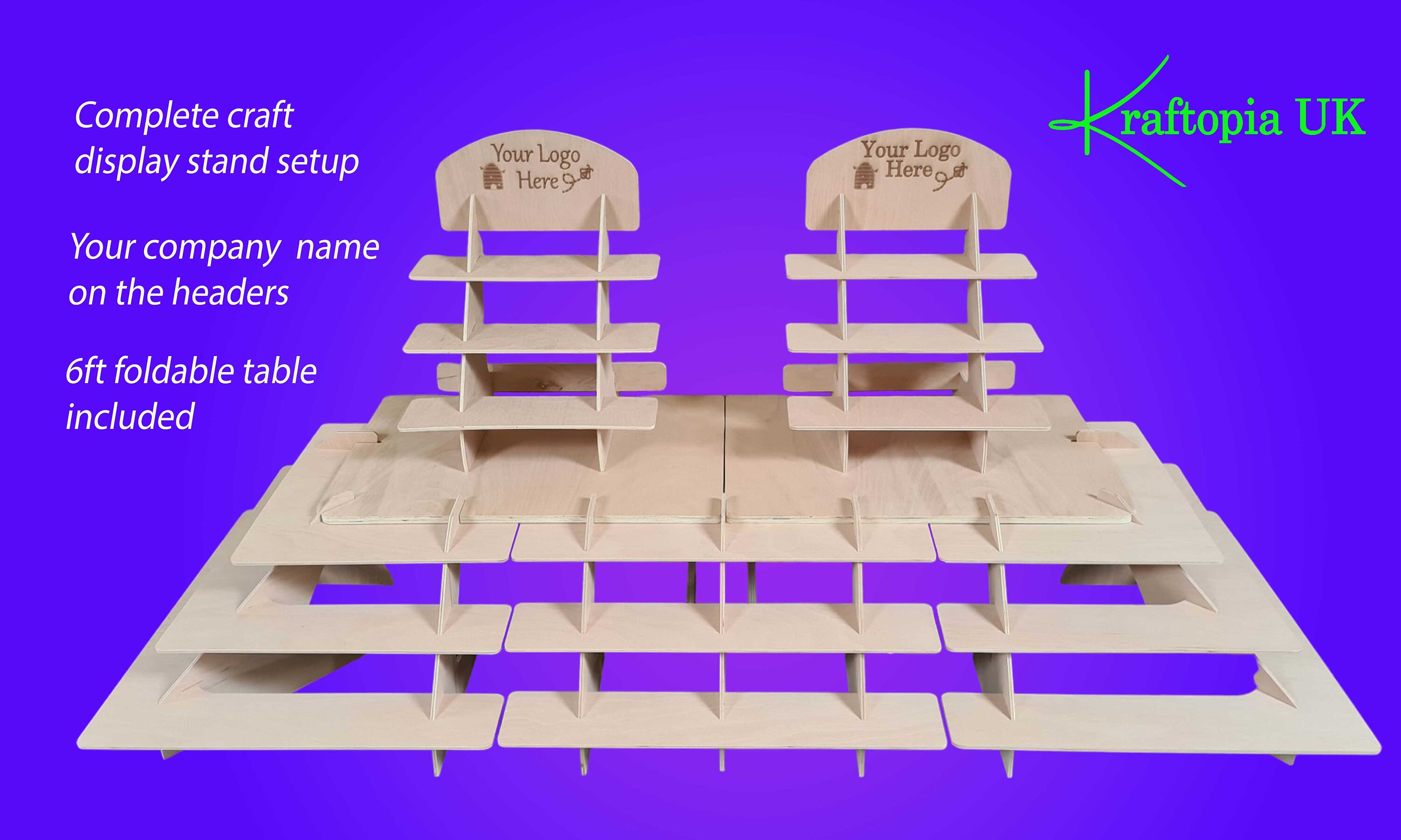 Portable Craft Display Stand, Shop POS Countertop Display, Wood ...