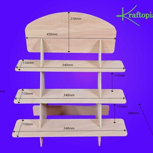 3 Tier Medium Display Stand for Craft Fairs/market Stalls/counters ...