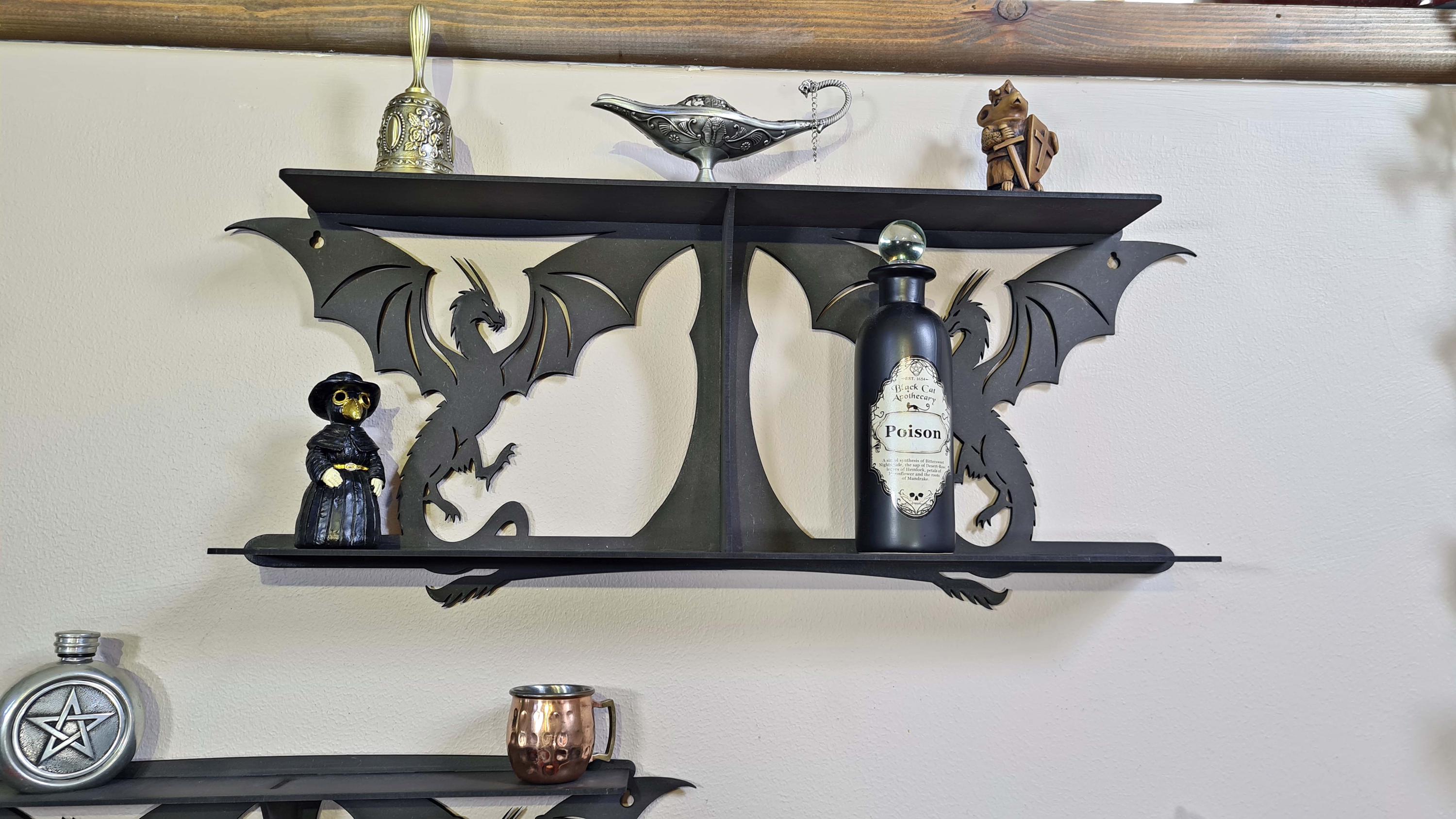 Dragon Shelving, Dragon Décor, Gothic Shelving , Gothic Décor, Mystical ...