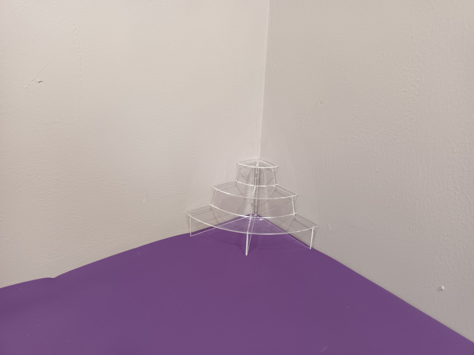 3 Tier Clear Circular Corner Display Stands for Craft Fairs/market ...
