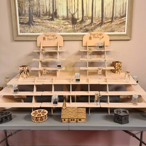 Portable Craft Display Stand, Shop POS Countertop Display, Wood ...