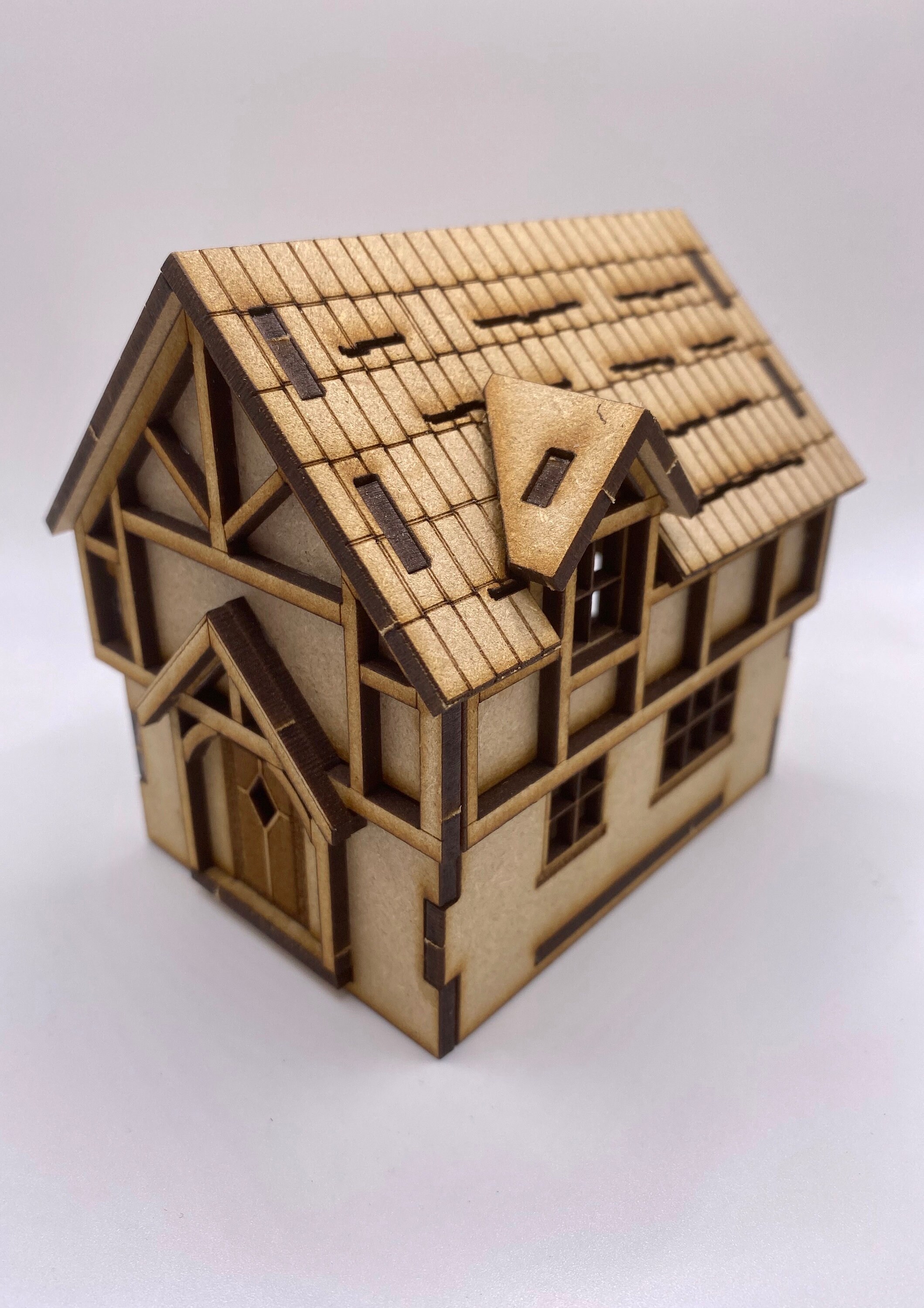 Tudor House 1.5 Storey With Dormer MDF Craft Kit - Etsy