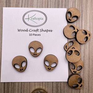 Alien Head Mdf Craft Shapes - Pk of 10 / Earring Blanks / Jewellery ...
