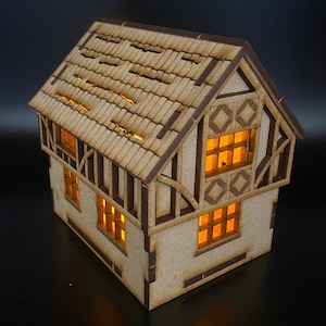 Tudor House 1.5 Storey MDF Craft Kit - Etsy