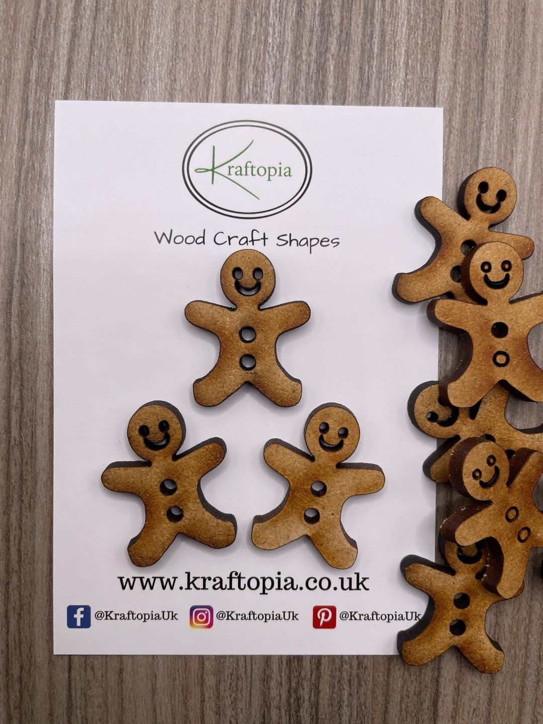 Gingerbread Men Blank Craft Shapes - Pk of 10 / Earring Blanks ...