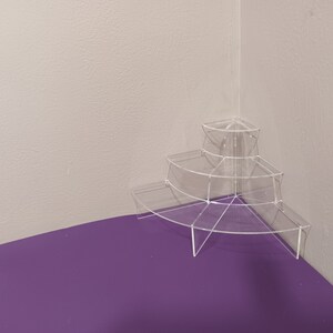 3 Tier Clear Circular Corner Display Stands for Craft Fairs/market ...