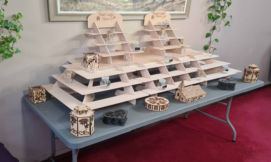 Portable Craft Display Stand, Shop POS Countertop Display, Wood ...