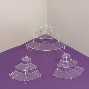 3 Tier Clear Circular Corner Display Stands for Craft Fairs/market ...