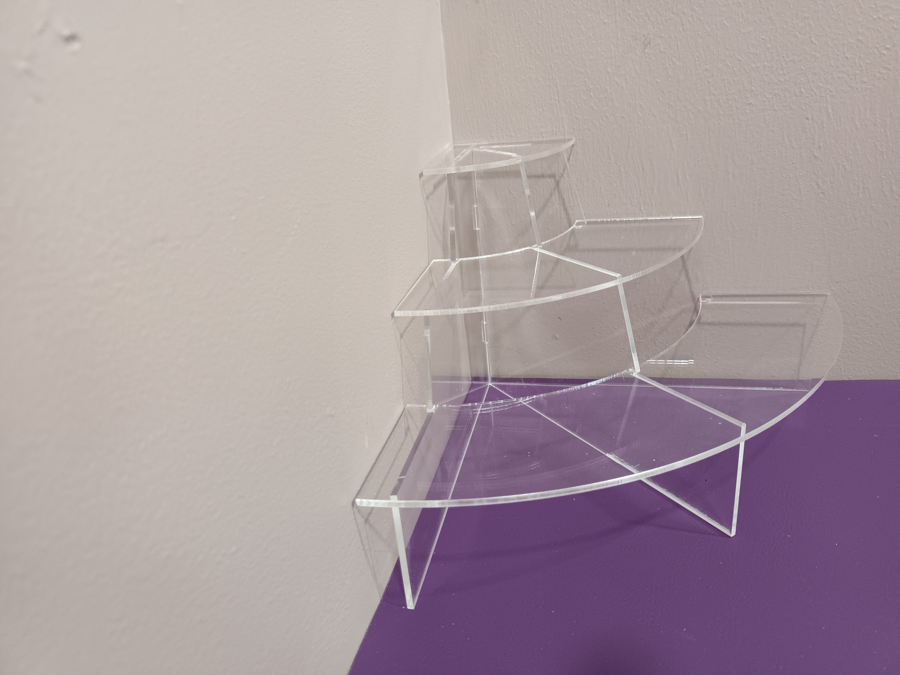 3 Tier Clear Circular Corner Display Stands for Craft Fairs/market ...