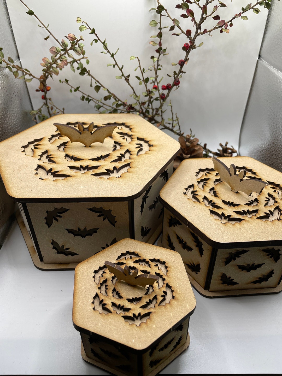 Bat Trinket Storage Boxes DIY MDF Kit, Bat Box, Bat Storage Box Bat ...