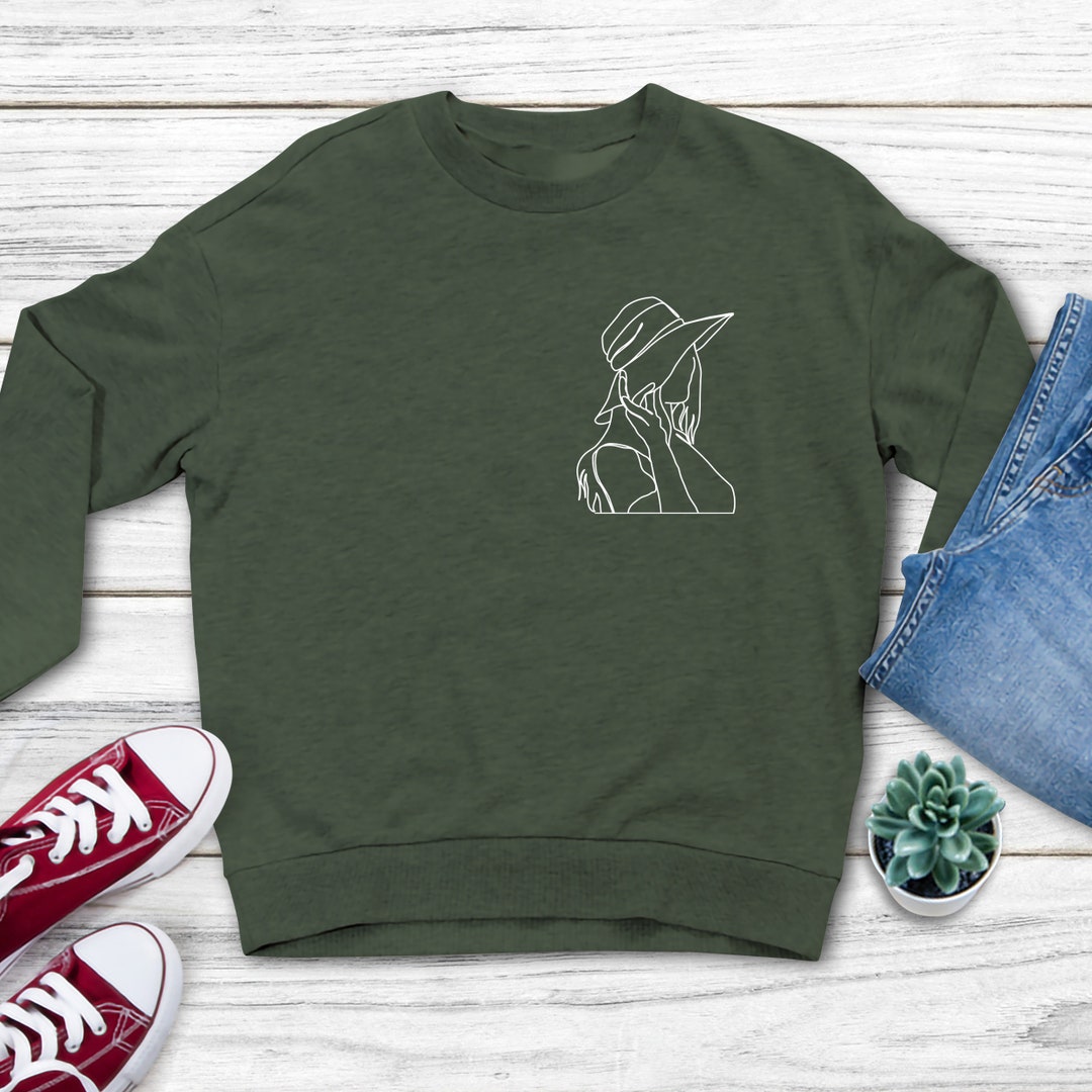 Custom Photo Outline Sweatshirt, Custom Portrait Outline Hoodie for Men ...