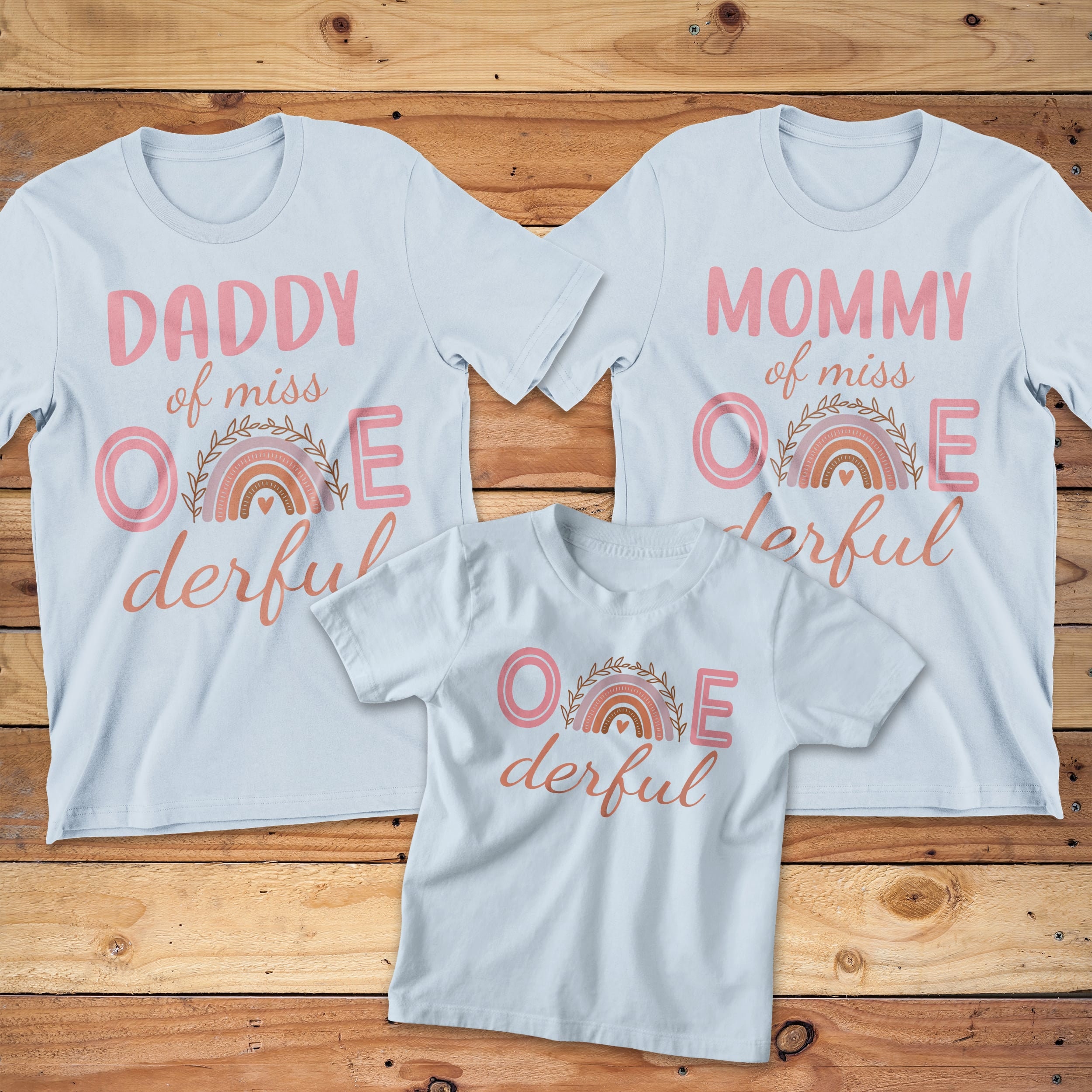 Rainbow Onederful Family Shirts Matching Family One Derful - Etsy