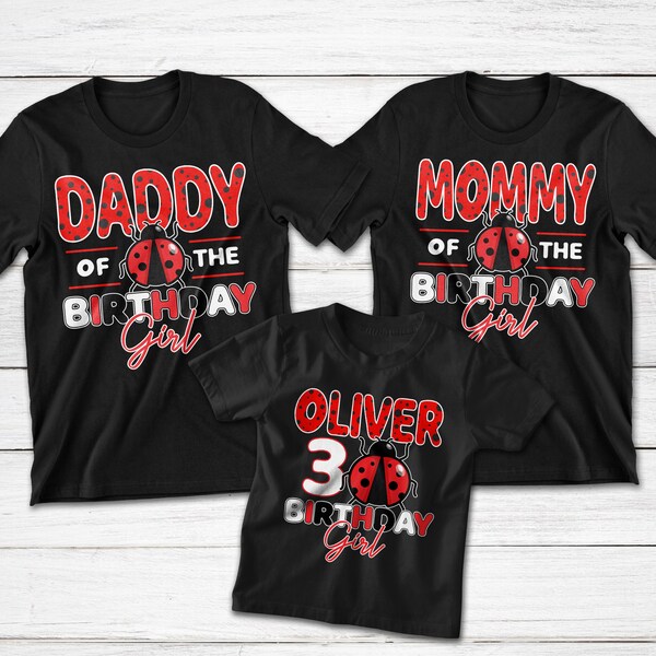 Ladybug 1st Birthday Mom and Dad Shirt - Etsy