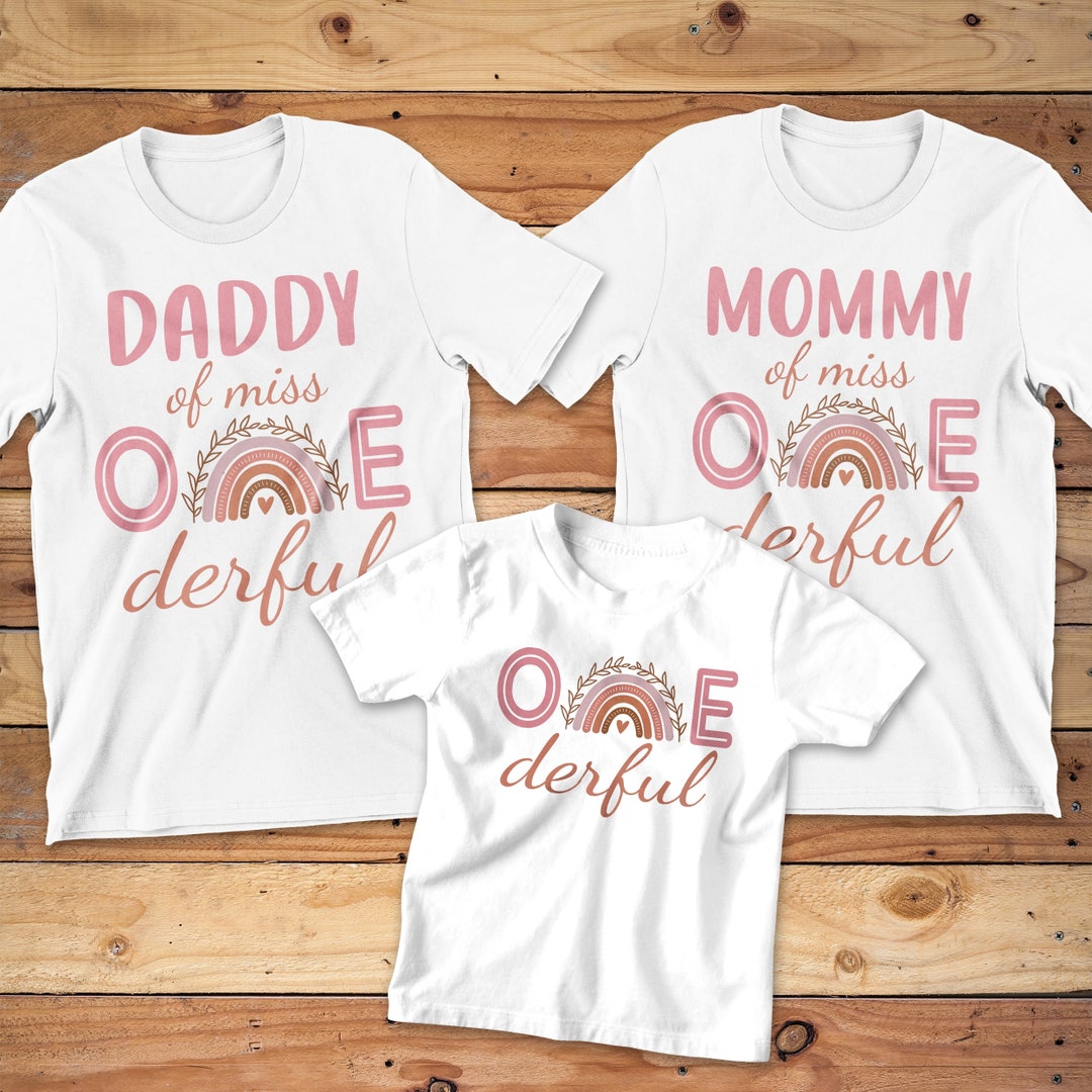 Rainbow Onederful Family Shirts Matching Family One Derful - Etsy
