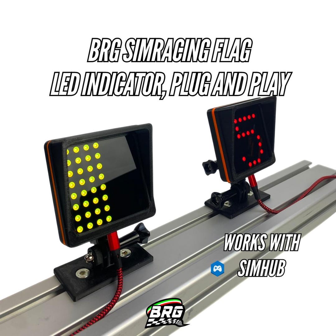 BRG Simracing Led Flag Indicator, 64 Leds, Plug and Play - Etsy