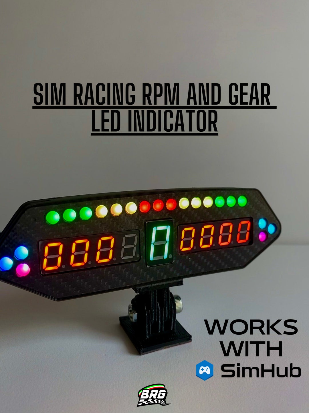 BRG Simracing Led Flag, Gear, Rpm and Speed Indicator, Plug and Play - Etsy