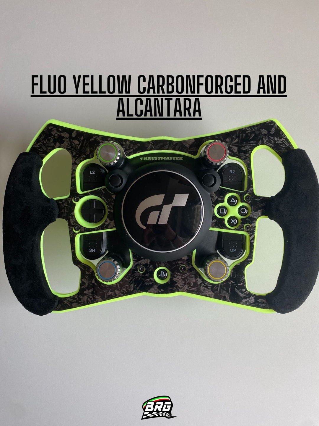 Fluo Yellow Version Open Wheel Mod for Thrustmaster TGT. With Alcantara ...