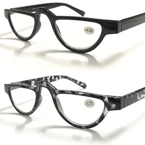 2 Pairs Retro Half Rim Reading Glasses/spring Hinge/old Fashion Half ...