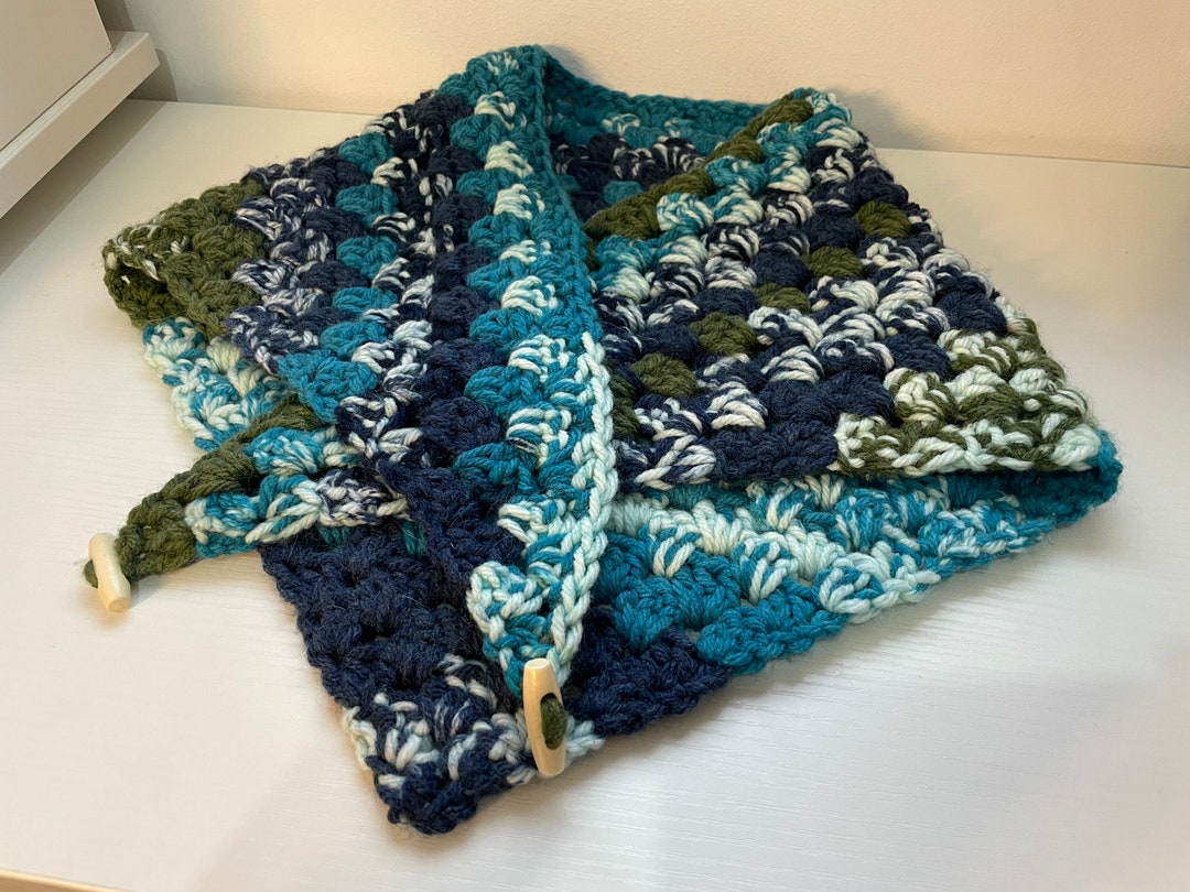 Chunky Granny Square Style Shawl Pattern - This is a PDF Pattern Only ...