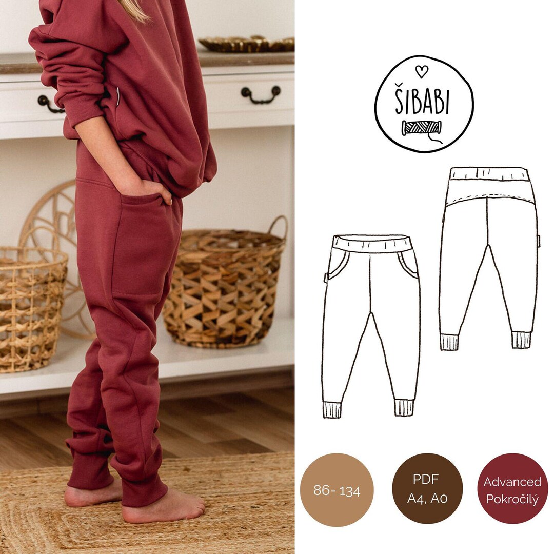 Child Sweatpants Sewing Pattern PDF File A4A0 Videotutorial for ...