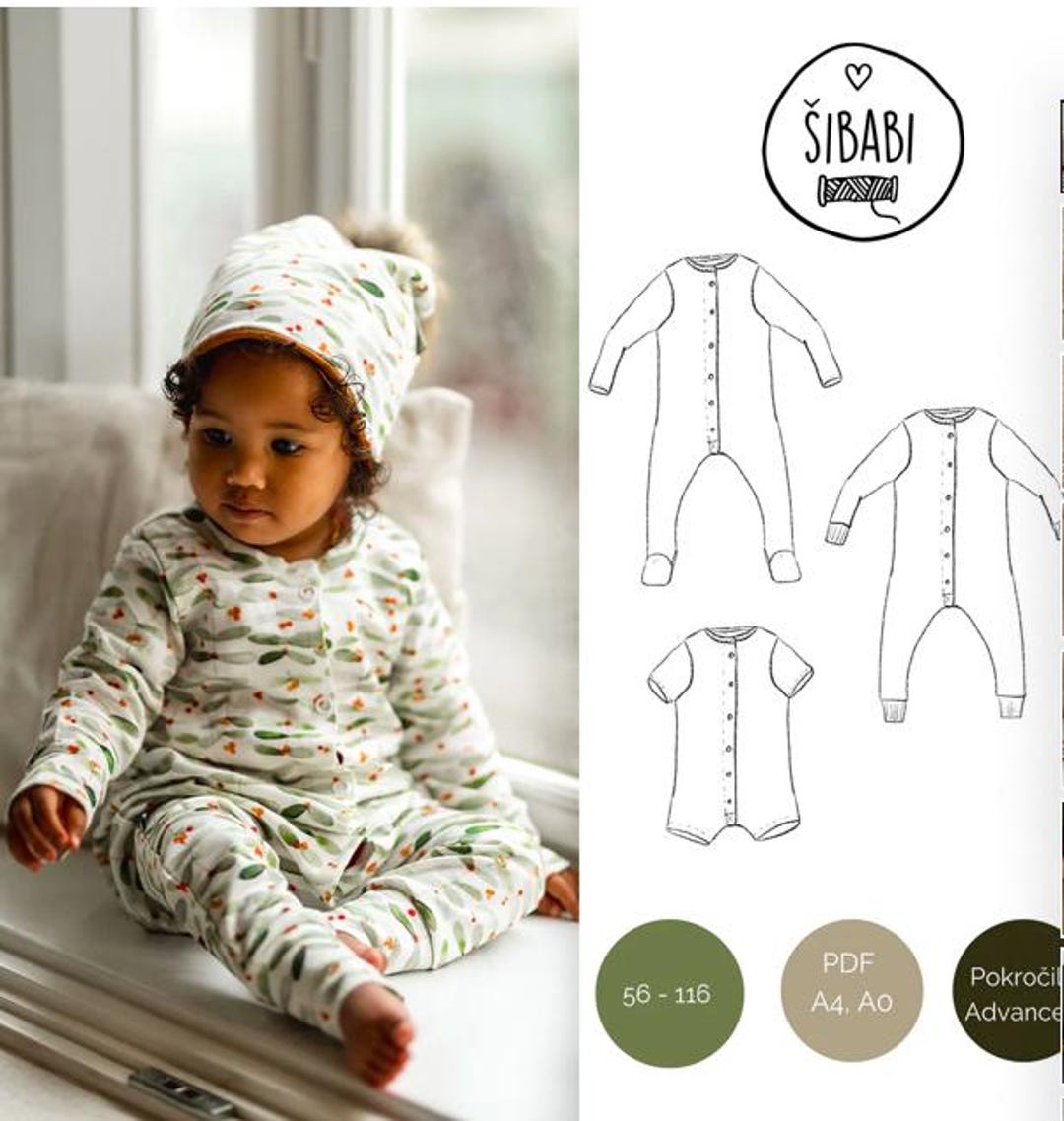 Children's Overall Sewing Pattern for Kids and Baby PDF ...