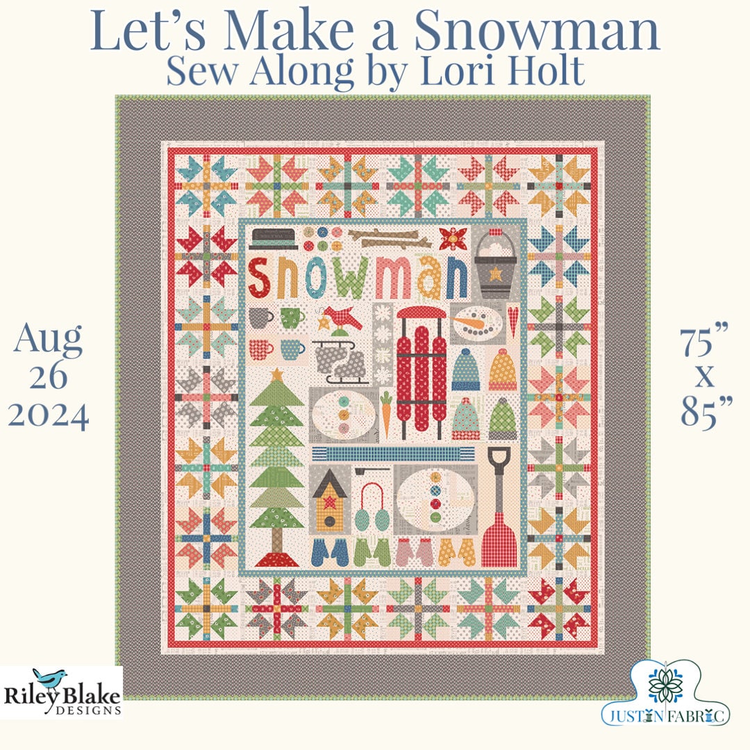 Lets Make A Snowman Sew Along Quilt Kit By Lori Holt For Riley Blake