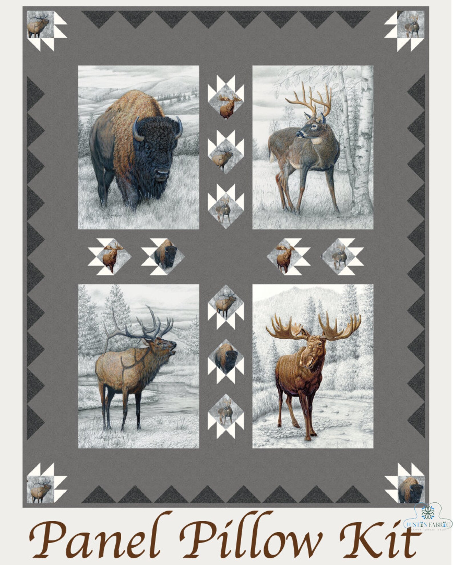 Big Game Pillow Panel Quilt Boxed Kit RBD Designers KT-12970 - Etsy