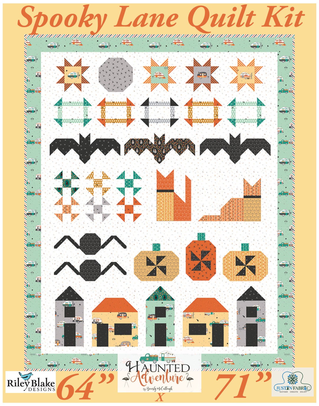 Spooky Lane Quilt Kit Sew Along by Beverly Mccullough for Riley Blake ...