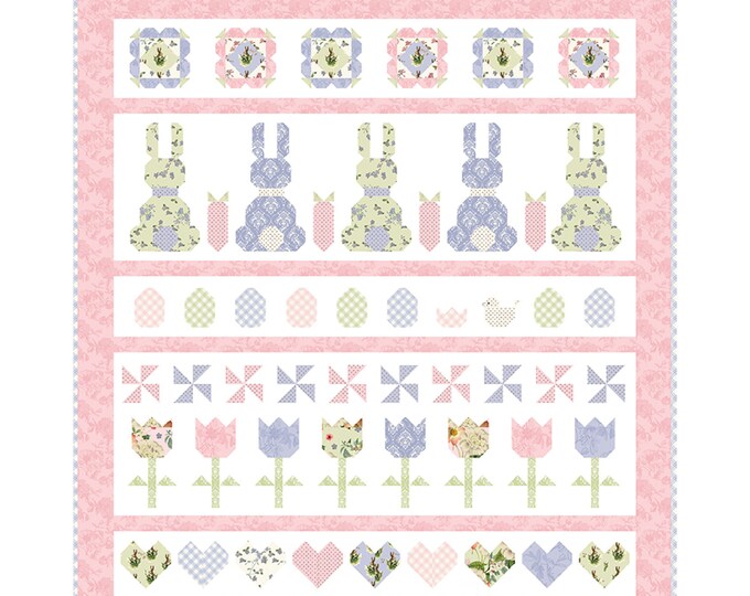 Sweet Spring Row Quilt Boxed Kit by Beverly Mccullough for Riley Blake ...