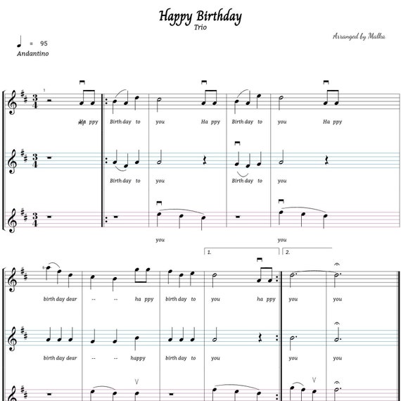 Happy Birthday Violin Chords