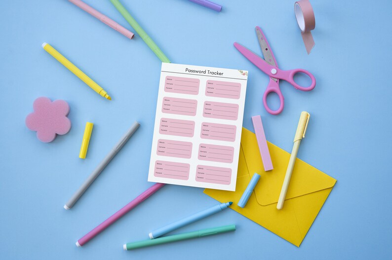 Printable Password Tracker | Password Log | Password Keeper | A4 Size ...