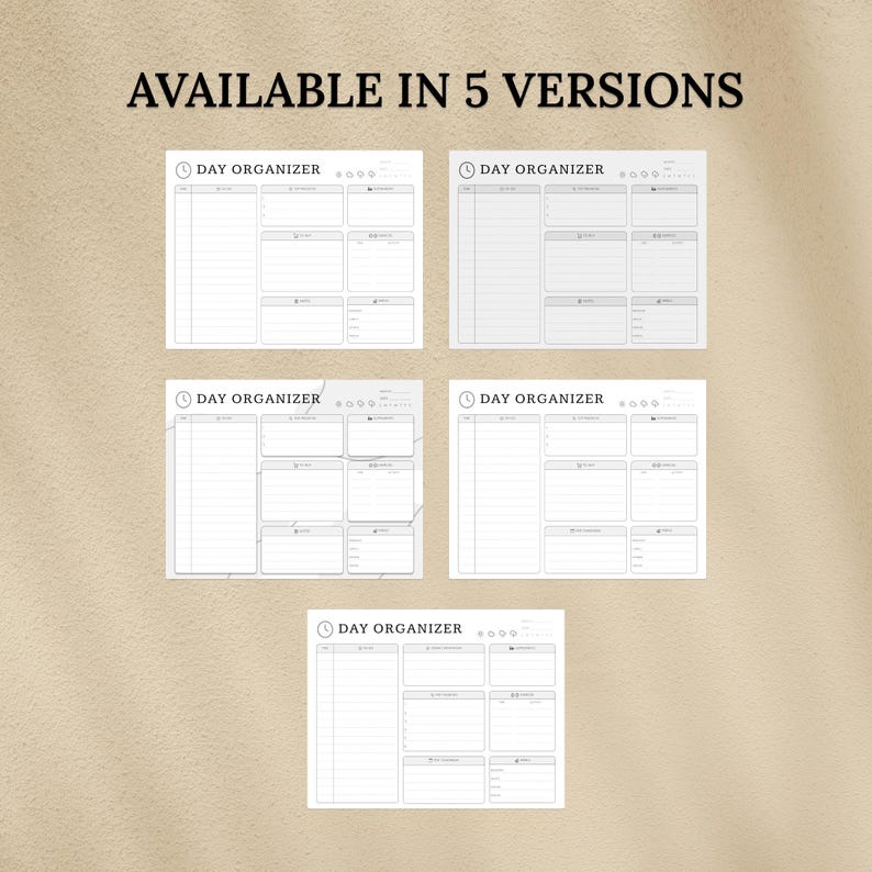 Printable Daily Planner, Priorities, Meal & Exercise Tracker (digital ...